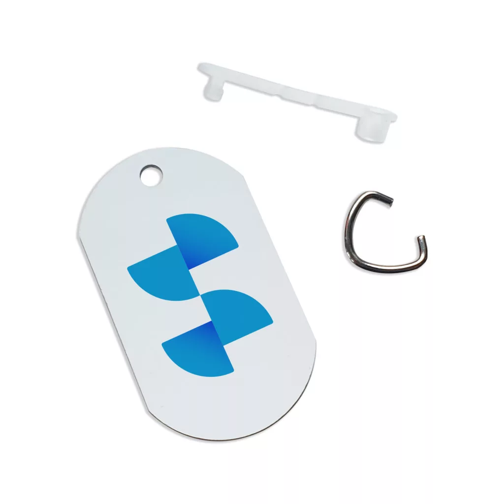 Unisub aluminum sublimation dog tag 50x29mm 5916